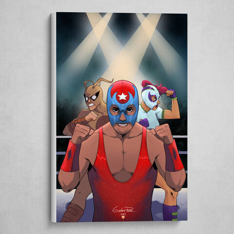 Mucha Lucha Poster by Manuel Armando Góchez Paiz