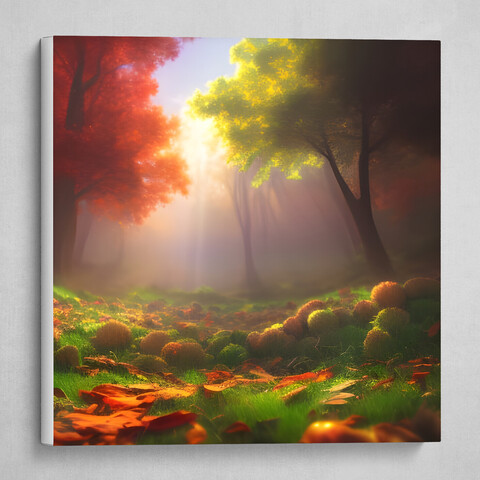 beautiful colors in the woods in autumn by Goran Conar