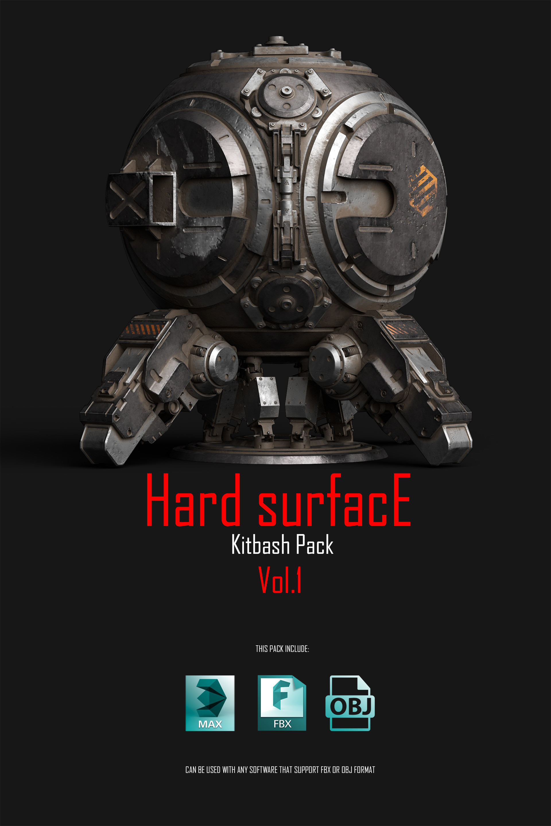 ArtStation - Hard Surface Kitbash Pack 1