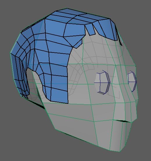ArtStation - Creating a Low Poly Head's Hair in Maya LT 2018 #2