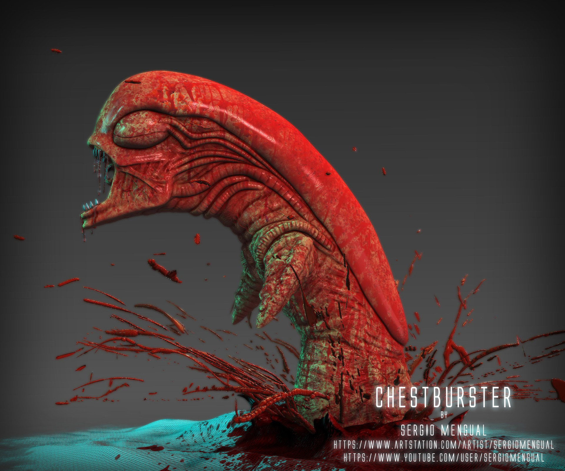 Alien Chestburster Art