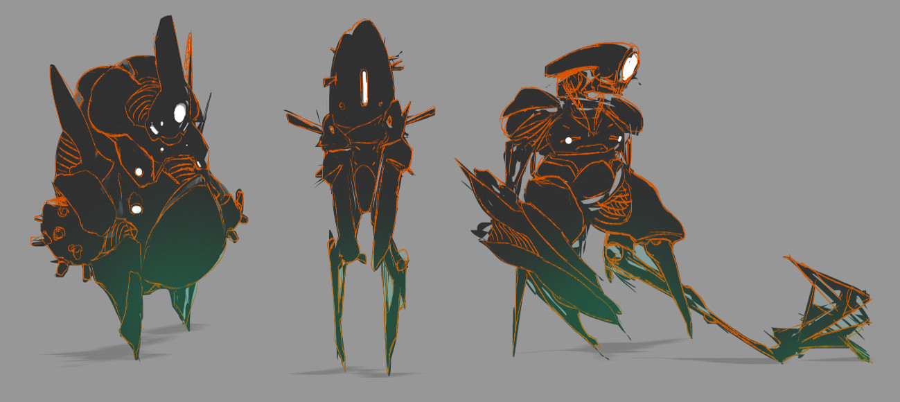 ArtStation - March of Robots progression, sketches