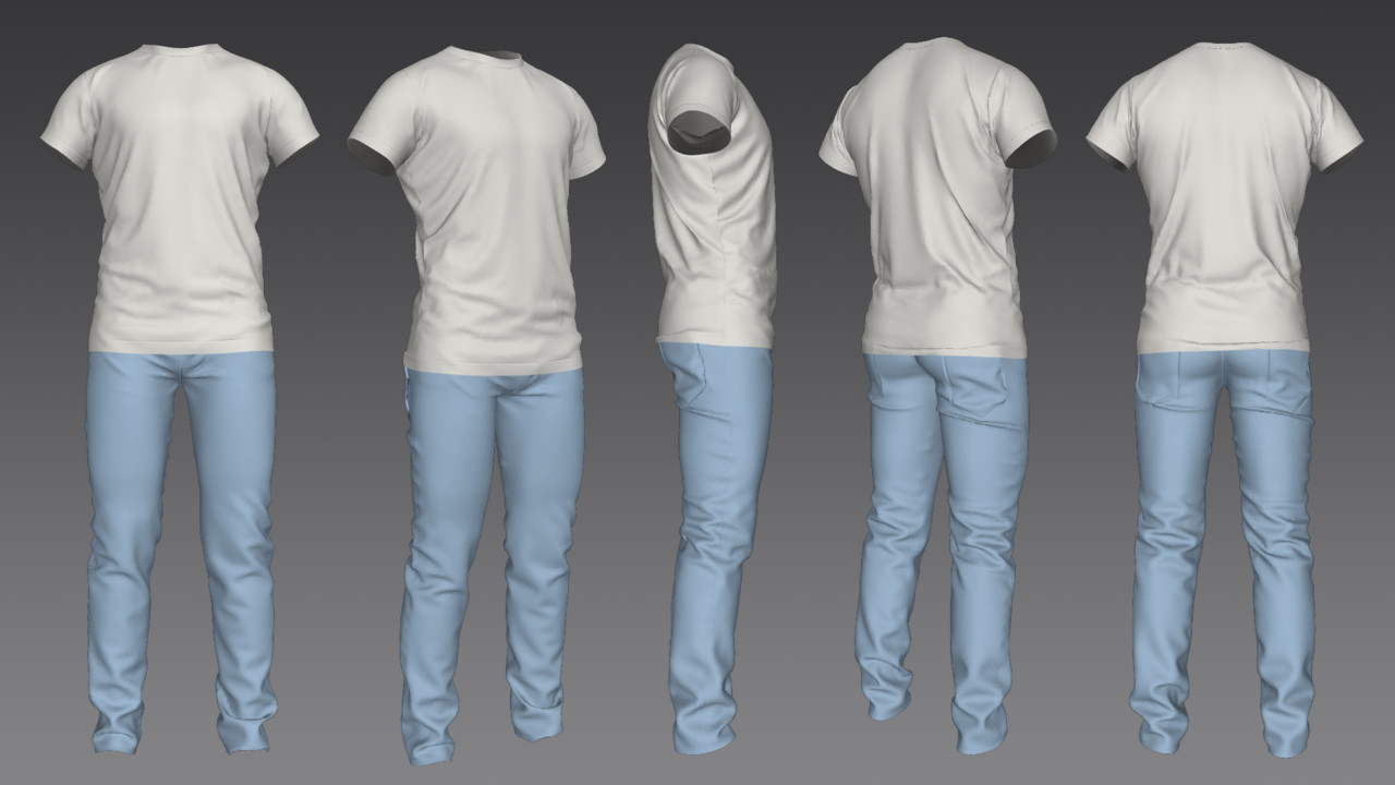 Orla McGinley - Marvelous Designer - Jeans & t-shirt -WIP