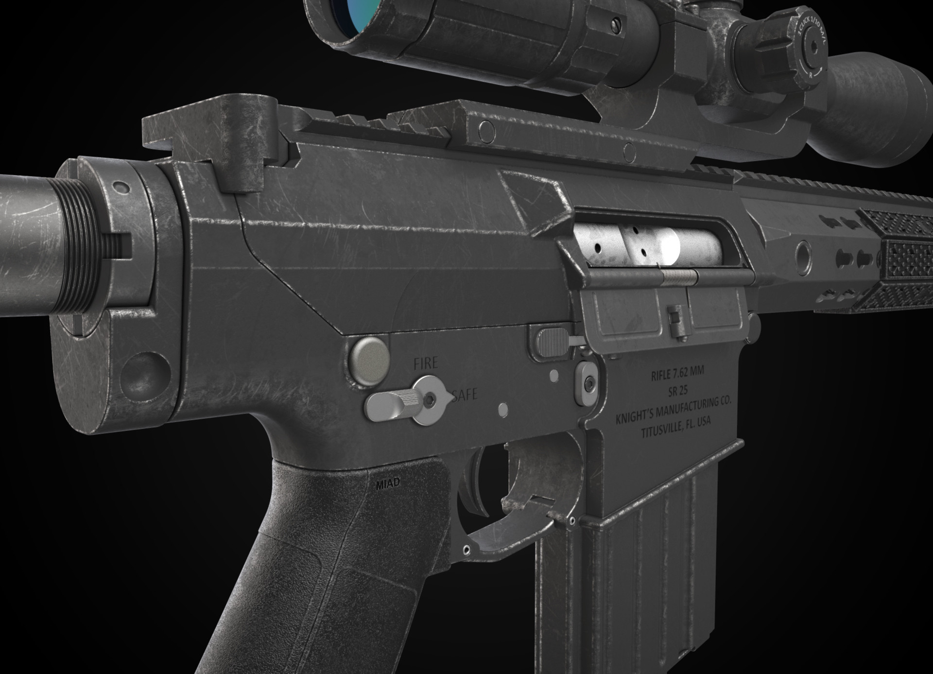 ArtStation - Procedural texturing practice. Keyshot high poly no uv's.