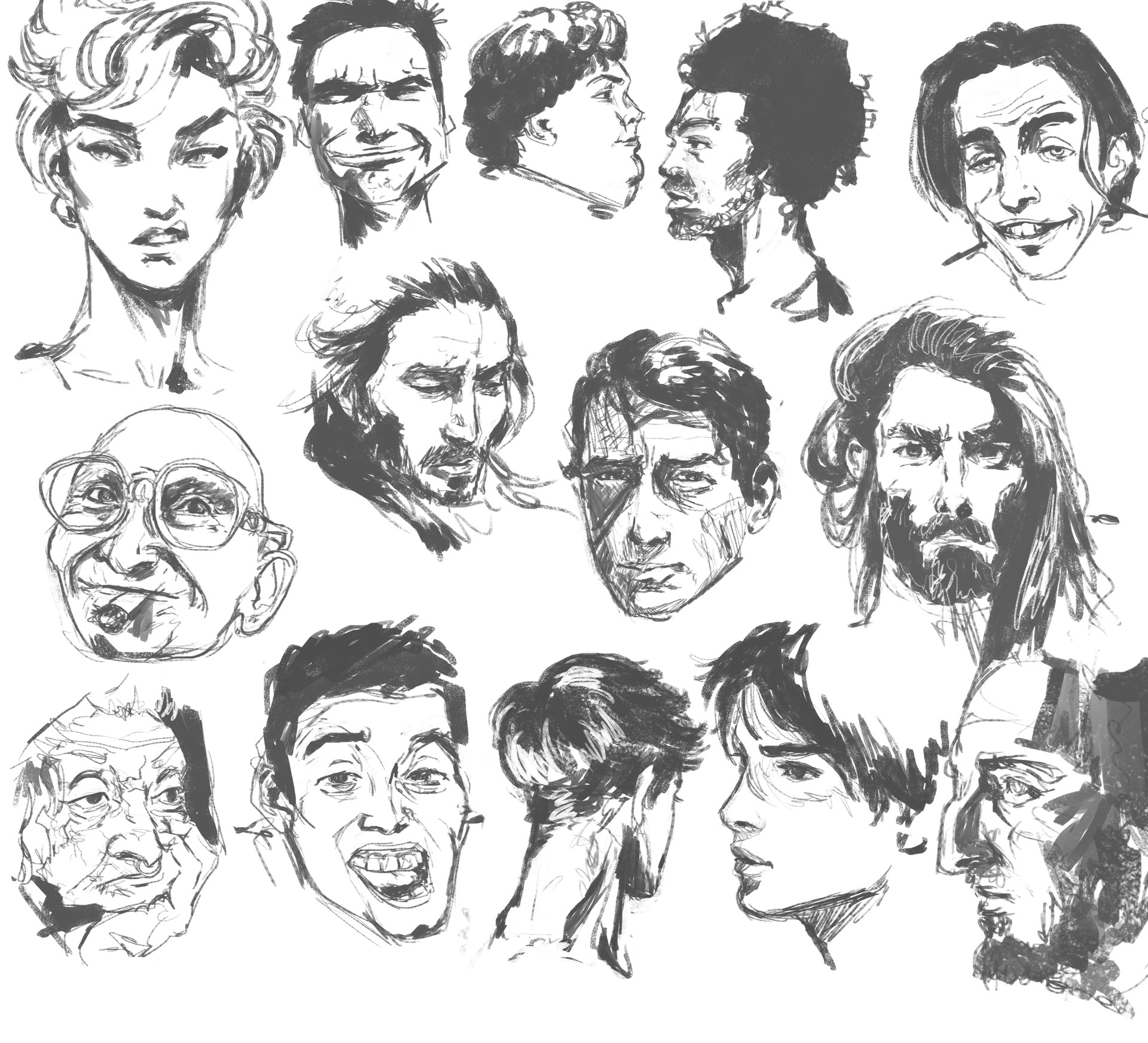 ArtStation - Week 8, Faces study