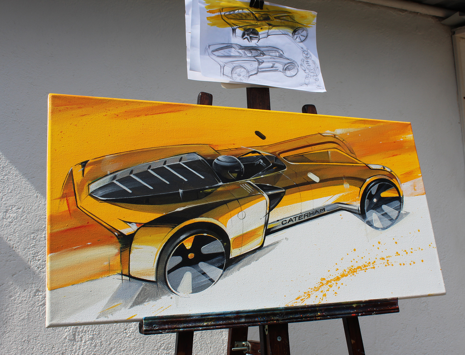 ArtStation - Concept car painting. From sketch to canvas.