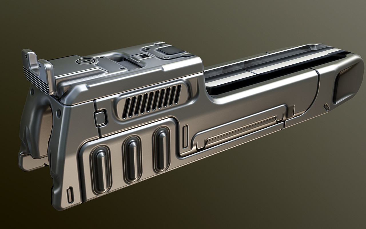 Azure Midsummer - Fusion 360 practice - Fallout 3 10mm pistol redesign