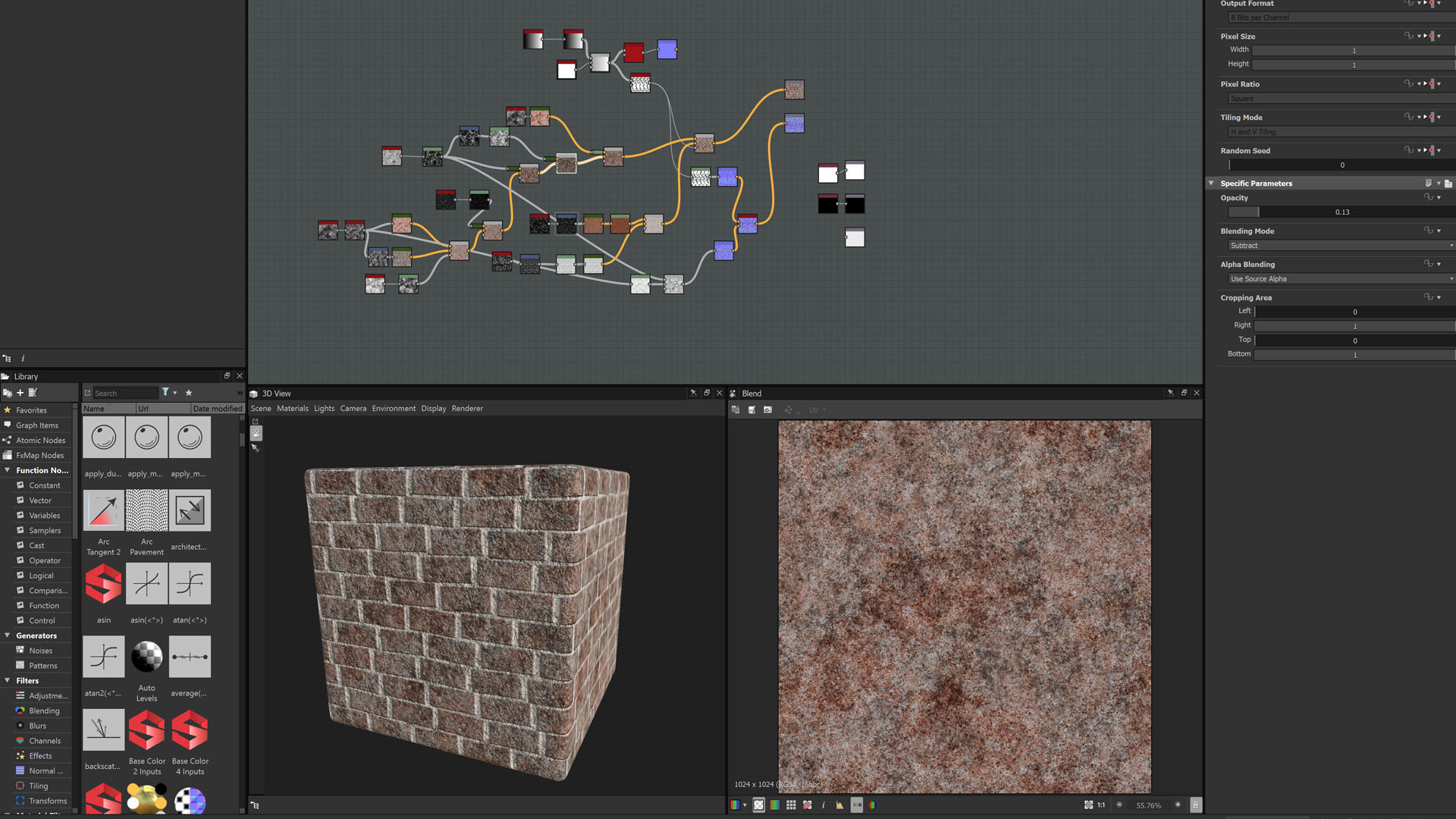 ArtStation - Brick material/ Textures in Substance Designer