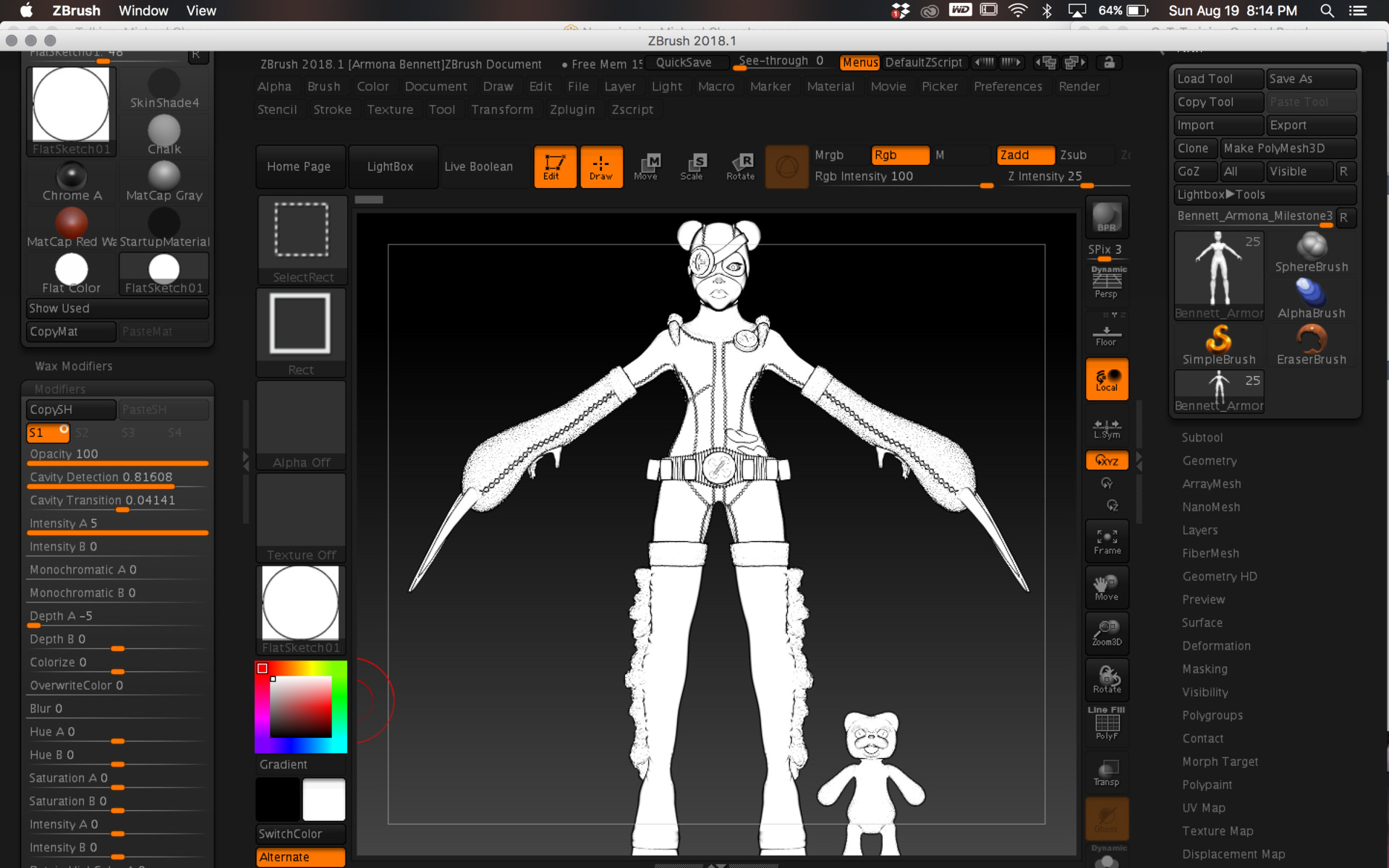 Armona Bennett - BPR Rendering in ZBrush