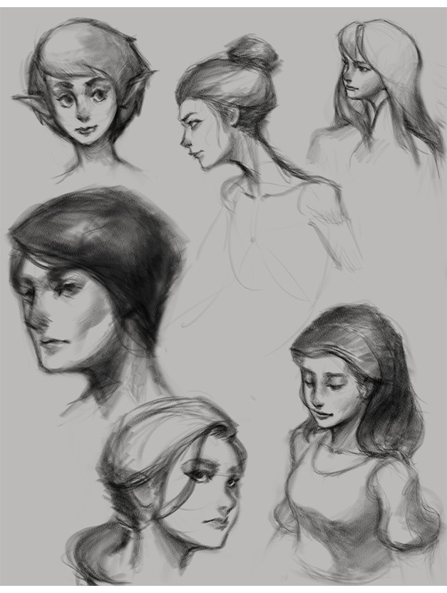 how to draw doodle faces art