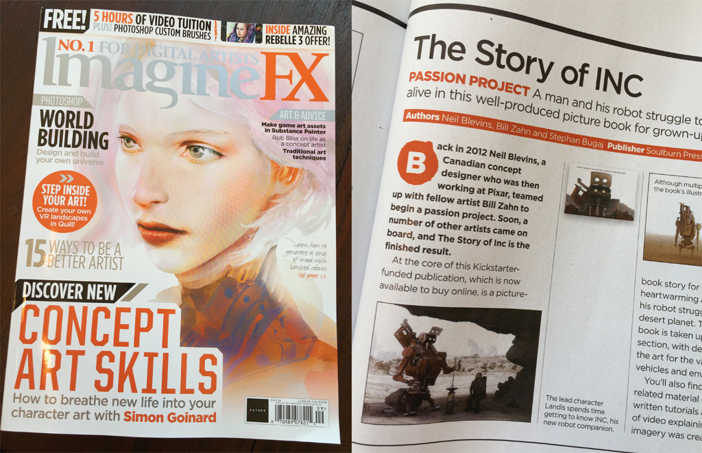 Neil Blevins - "The Story Of Inc" reviewed in ImagineFX and 3D World ...