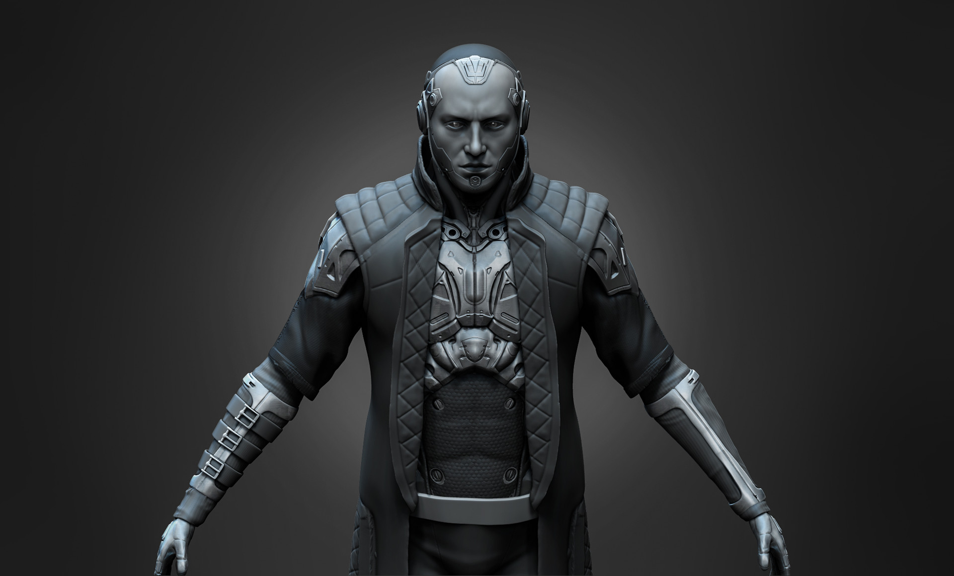 ArtStation - Cyborg character block-out