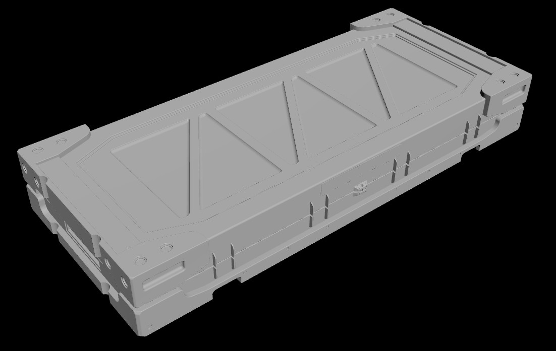 ArtStation - Hard Surface Crate Model - Missile Case Part 1