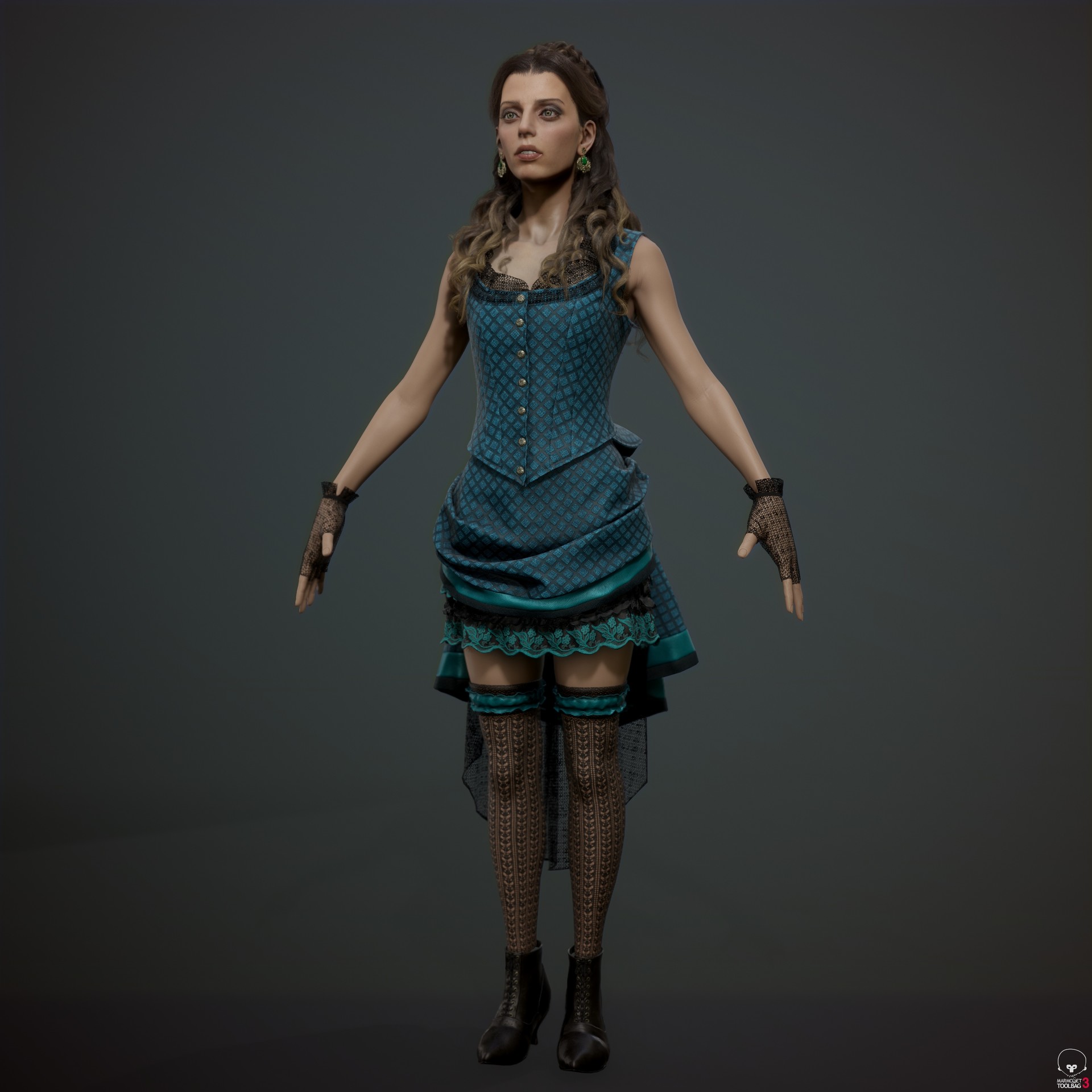 ArtStation - Clementine - texture progress