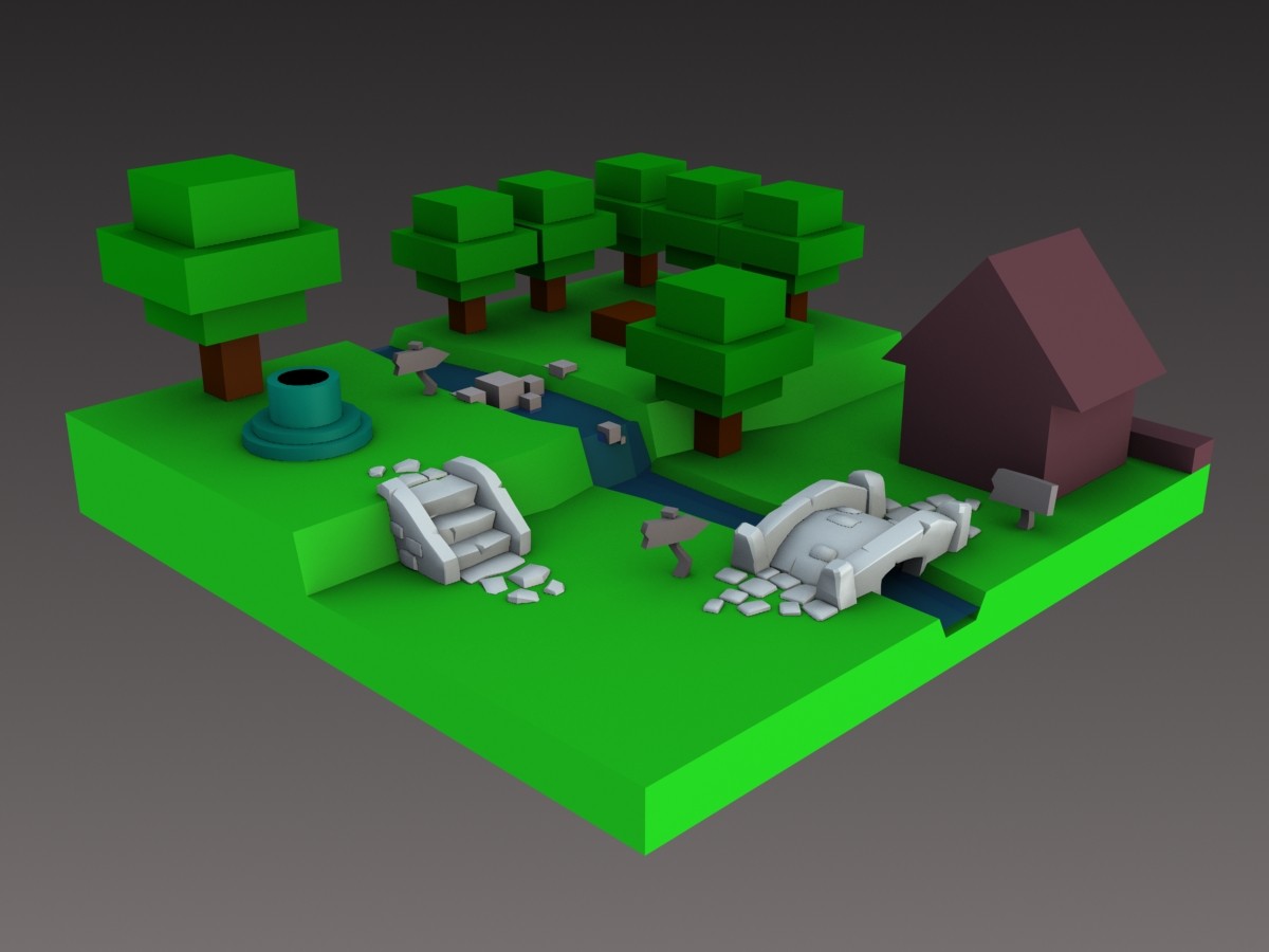 ArtStation - Mini Quest - Update 1: Bridge and Stairs