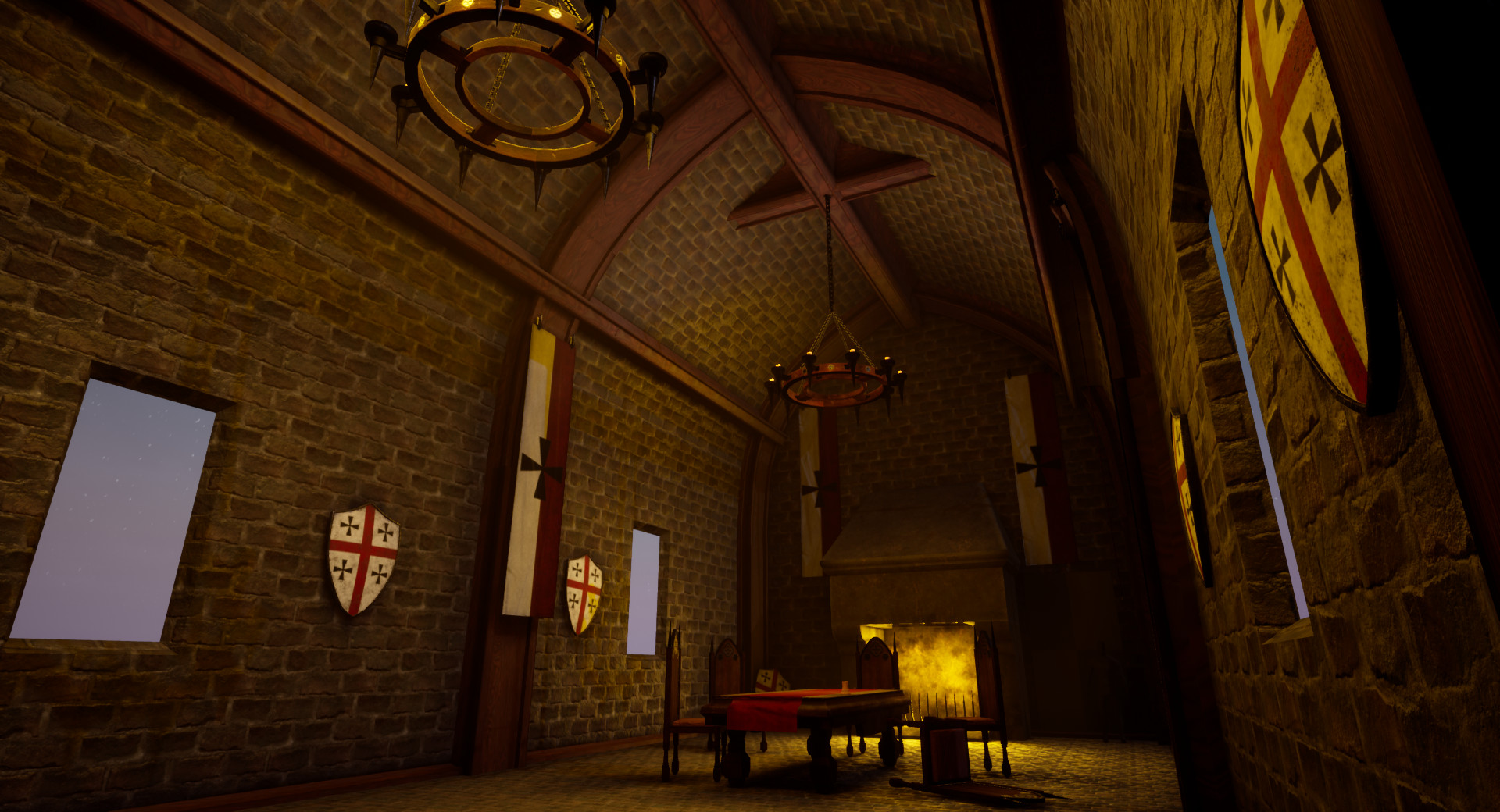 ArtStation - Castle Meeting Hall - Day 14