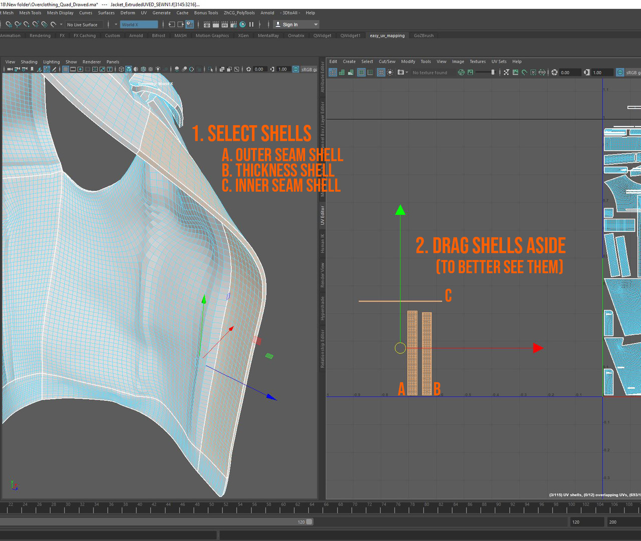 Émilie Boisvert - Marvelous Designer to Maya: Part 5 - Pockets, Seams ...