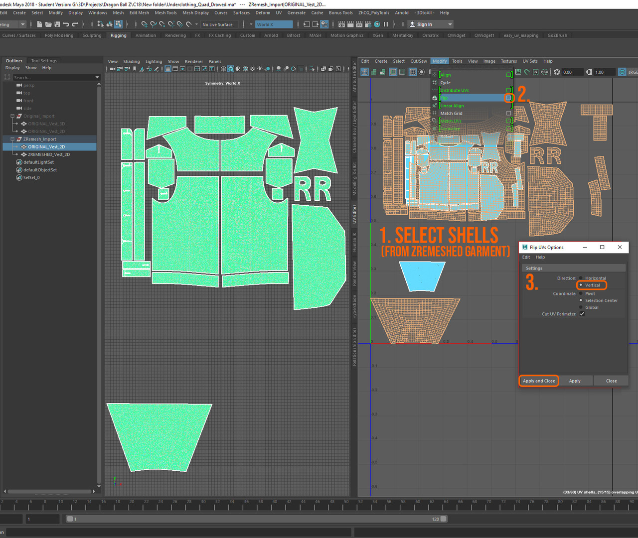 Émilie Boisvert - Marvelous Designer to Maya: Part 1 - Retopology (Domo ...