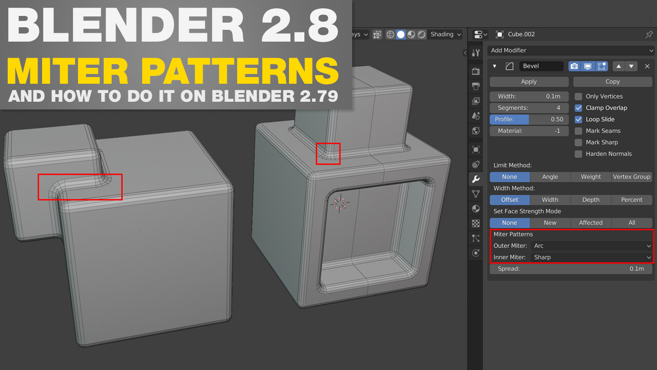 ArtStation - Blender 2.8 Miter Patterns and how to do it on 279!