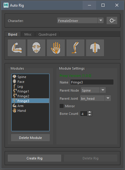 Space Ape Games - Maya Auto Rig