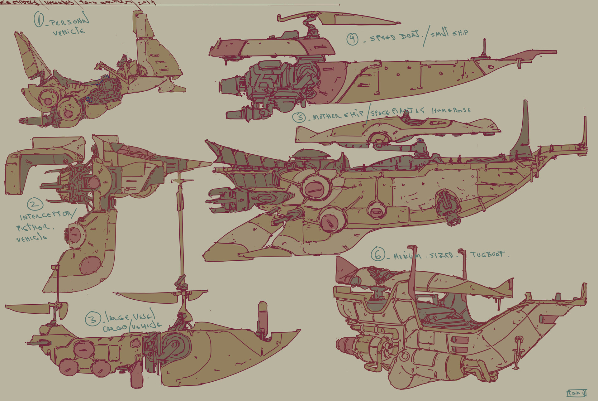 ArtStation - Space Pirates First Vehicle draft.