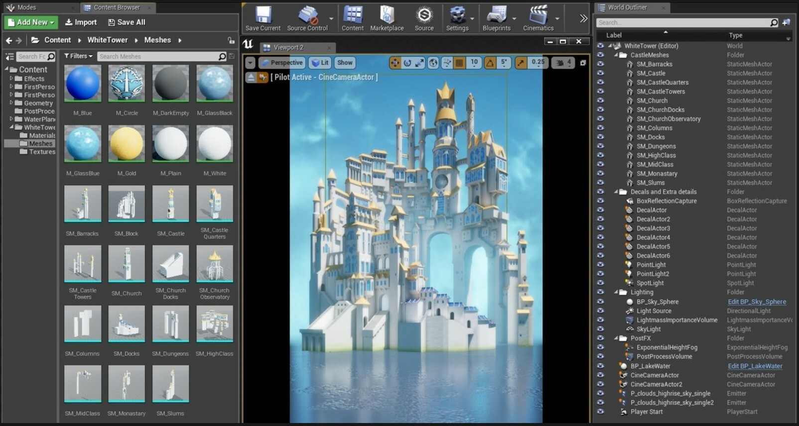ArtStation - TheGabmeister Blog #1 - Creating the White Tower in Unreal ...