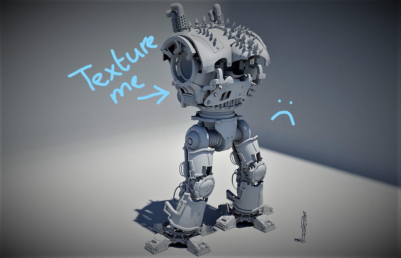 ArtStation - Texturing Complex Machines. A new workflow? (To me anyway)