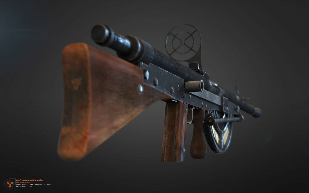 RenderDock - RD DIGEST vol.5: Chauchat. WWI machinegun