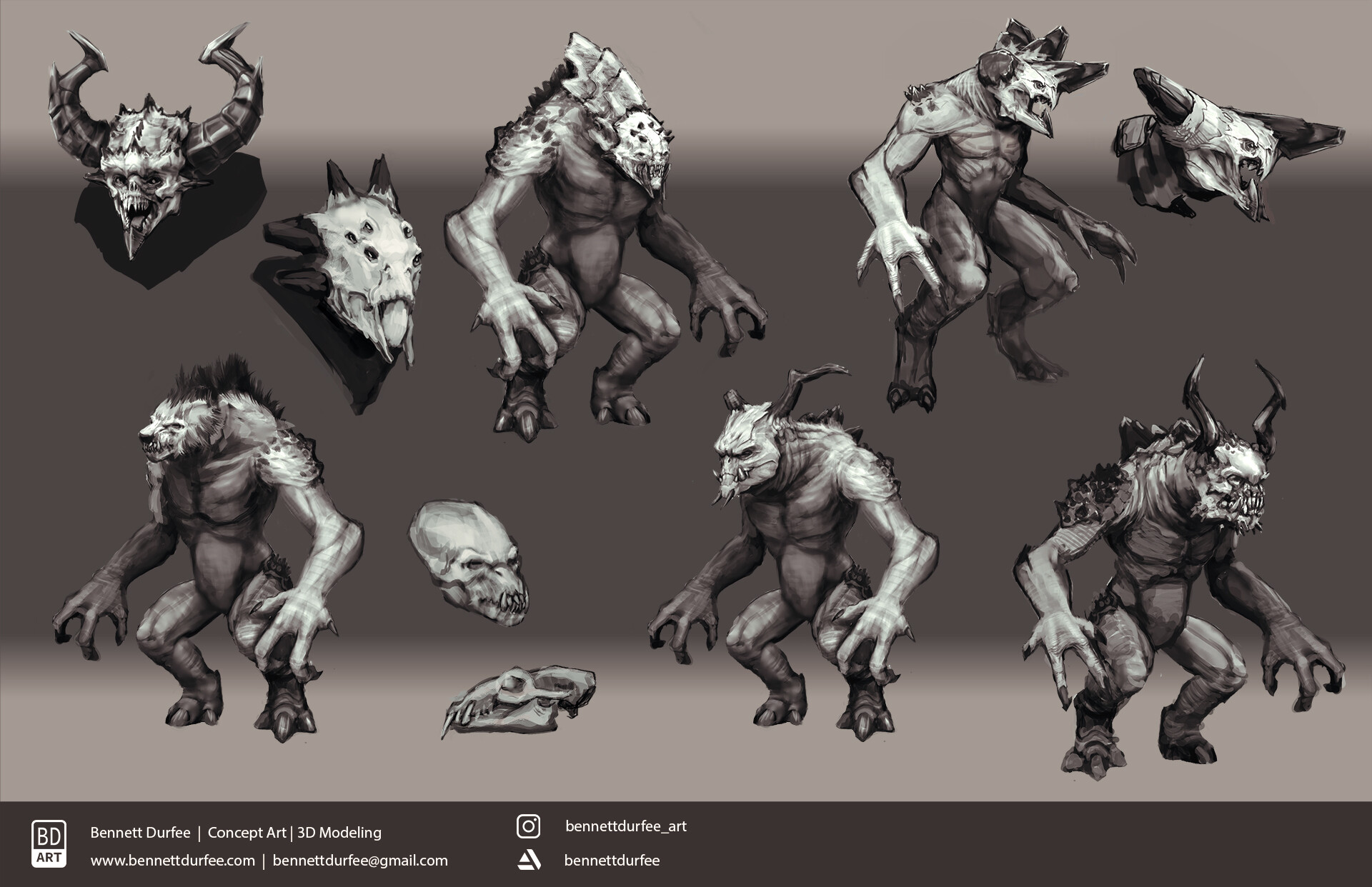 ArtStation - Demon Concept Sketching
