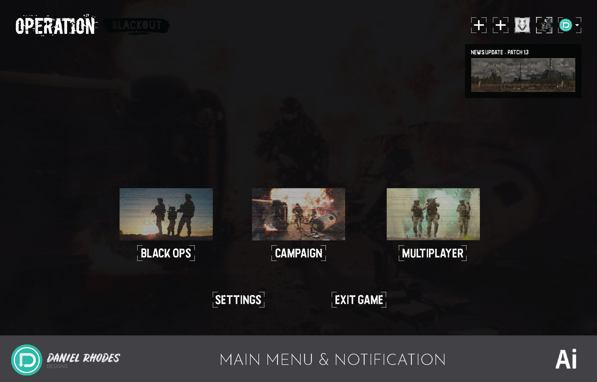 Daniel Rhodes | Video Game UI Design and Art Portfolio - Blog