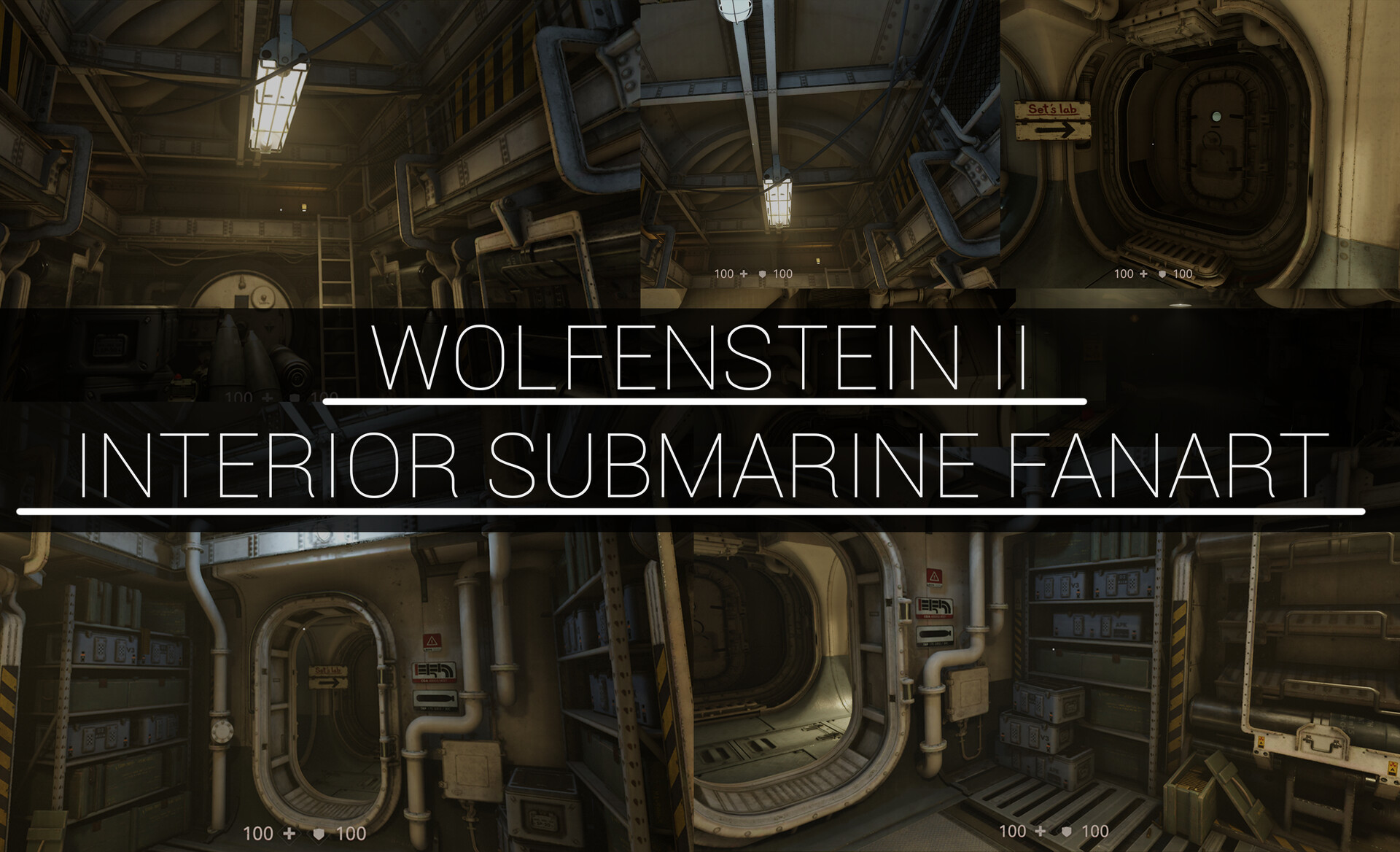 ArtStation - Wolfenstein interior submarine fanart