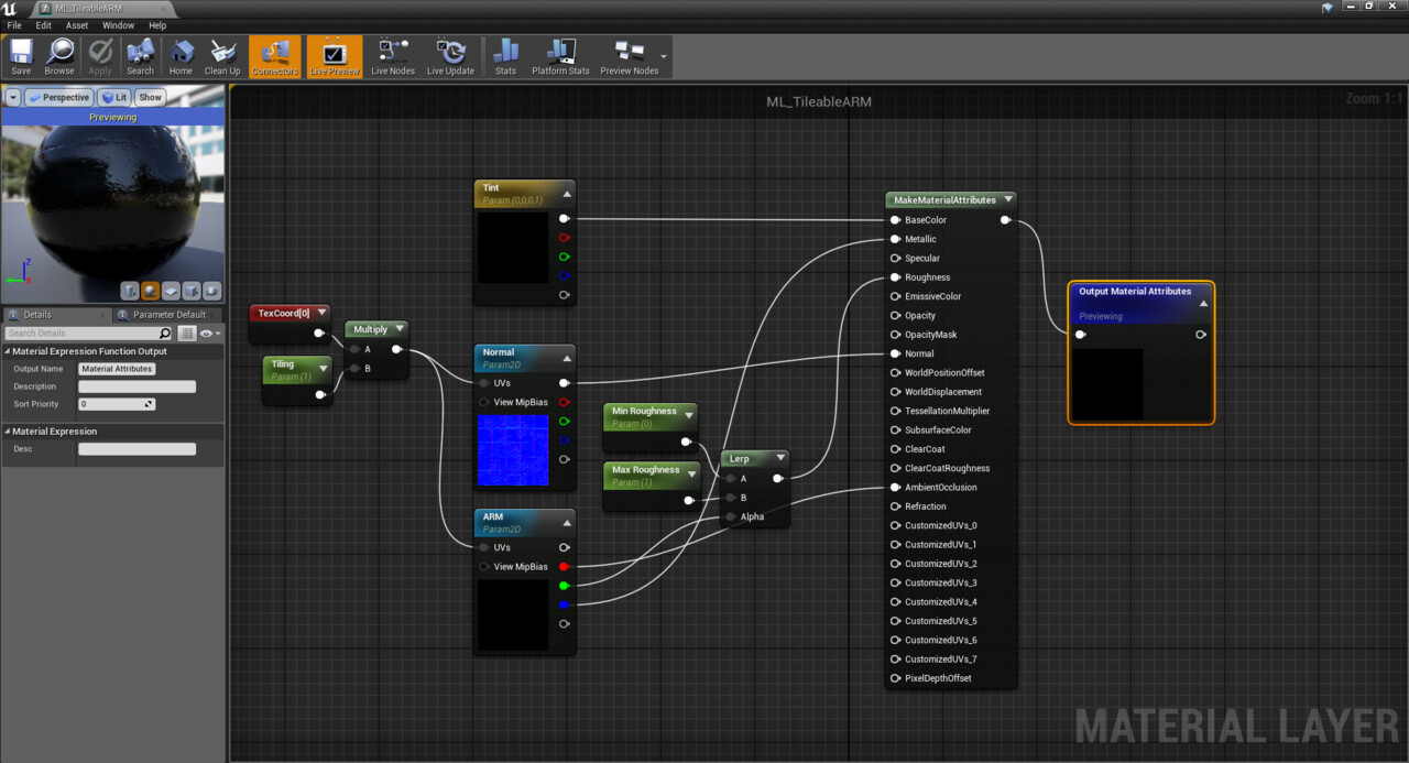 Michael Padgett - Material Layers in UE4 Part 3