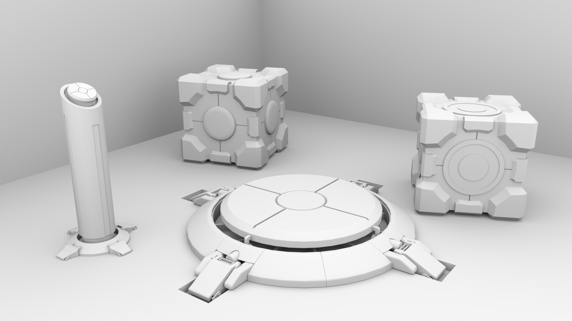 ArtStation - Portal Props - Modeling Exercise