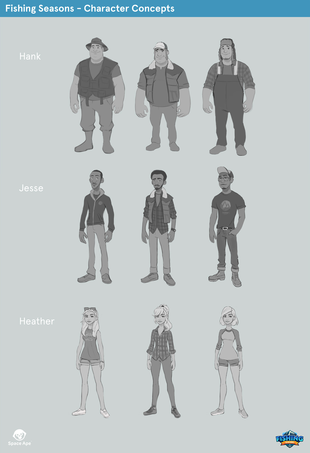 ArtStation - Fishing Seasons Character Designs