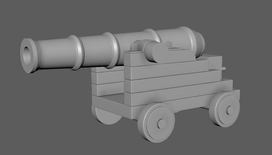 ArtStation - Proxy Model Cannon UV's and Up-Res