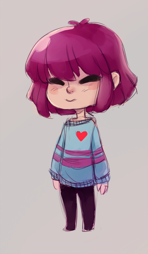 ArtStation - Quick doodle of Frisk.