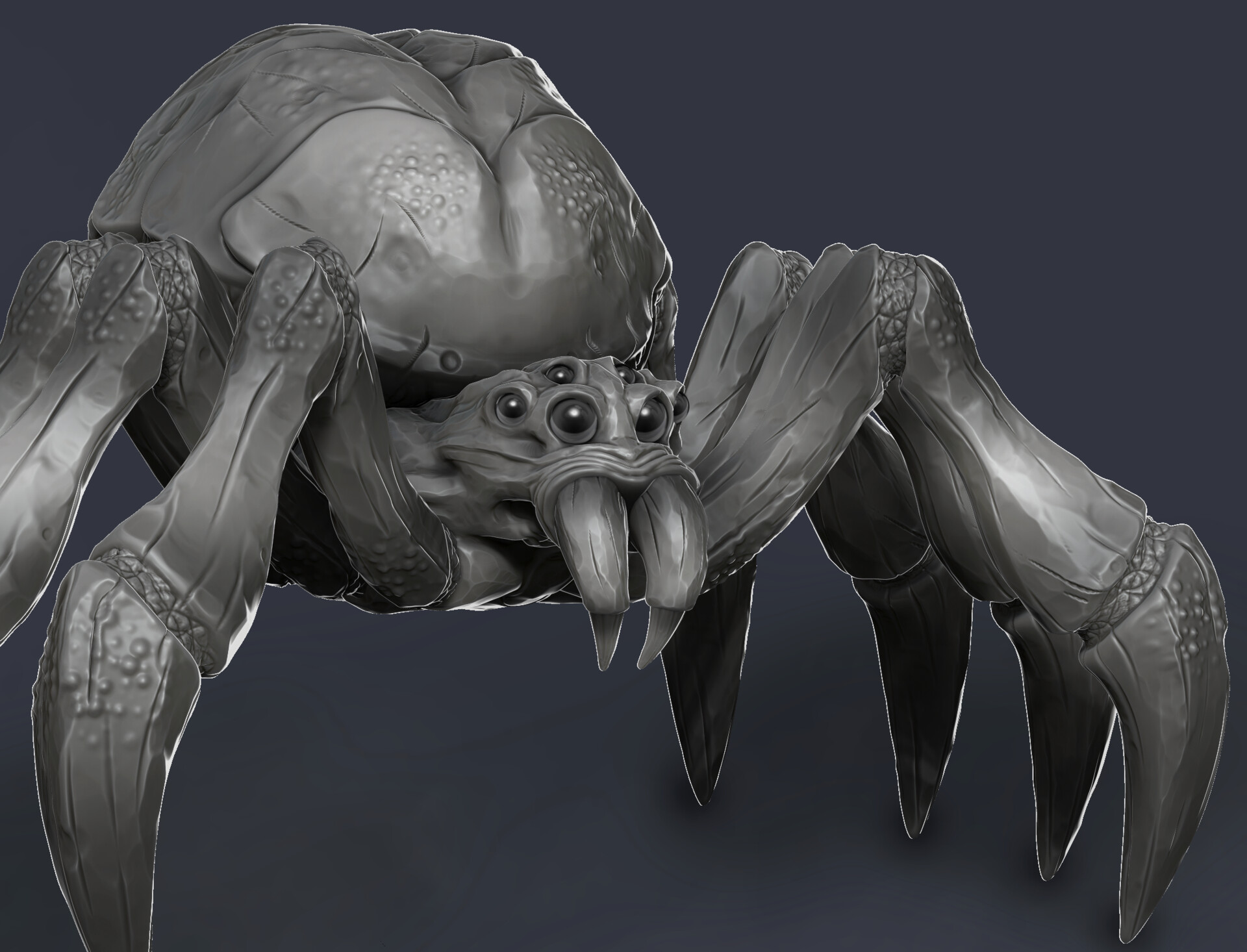 ArtStation - Mutant Spider Stylized Clay render