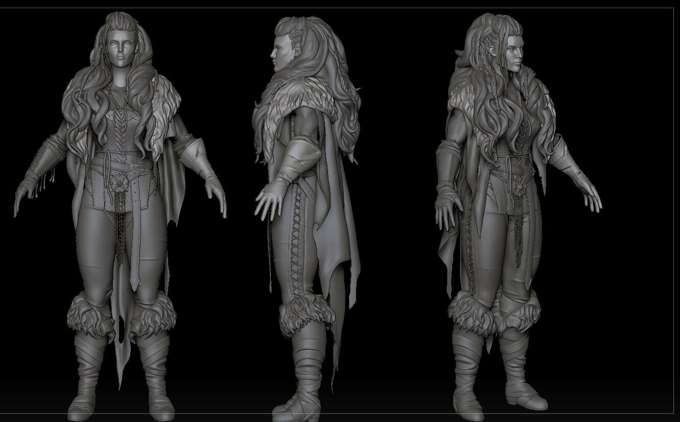 ArtStation - 3d character: Yasha Wip final sculpt.