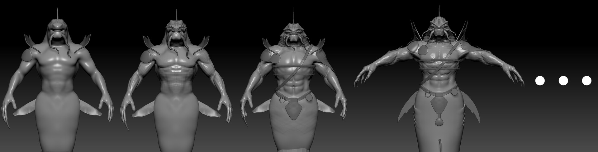 ArtStation - Creature lookdev study: Aquatic Ogre_ WIP