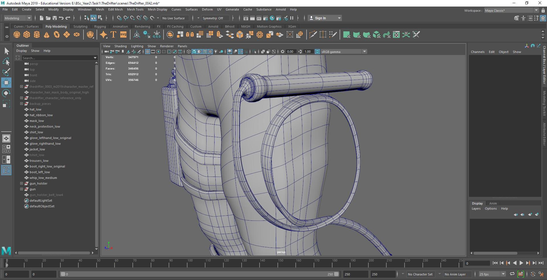 ArtStation - 14-1-2020 / Modelling work on my character
