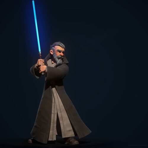 ArtStation - Full body shot of Obi Wan I modeled based on the concept ...