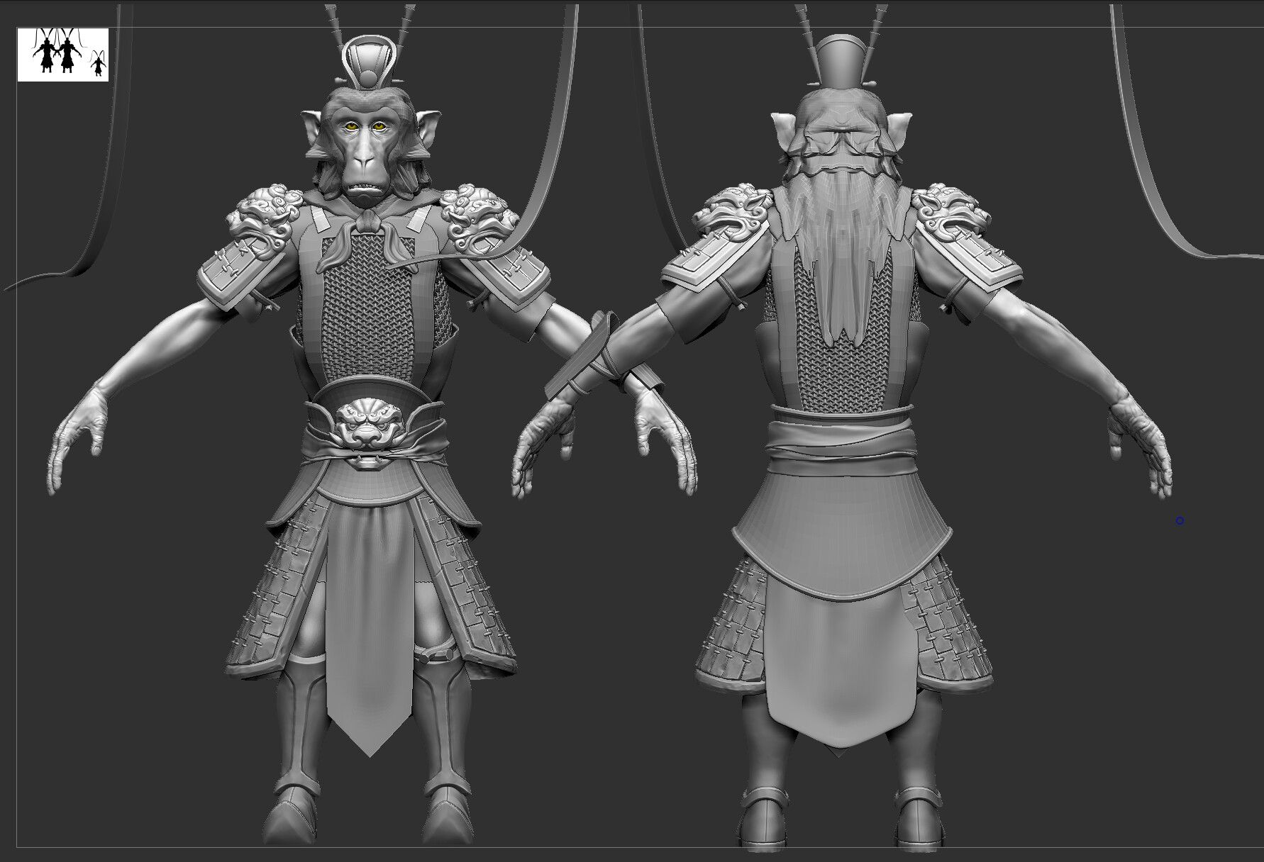 ArtStation - Historically Accurate Monkey King WIP#5