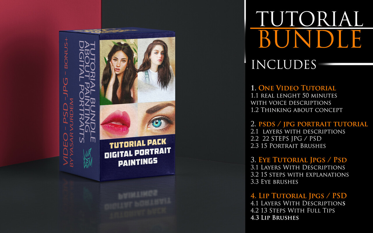 Yaşar VURDEM - Portrait Painting Tutorial Bundle