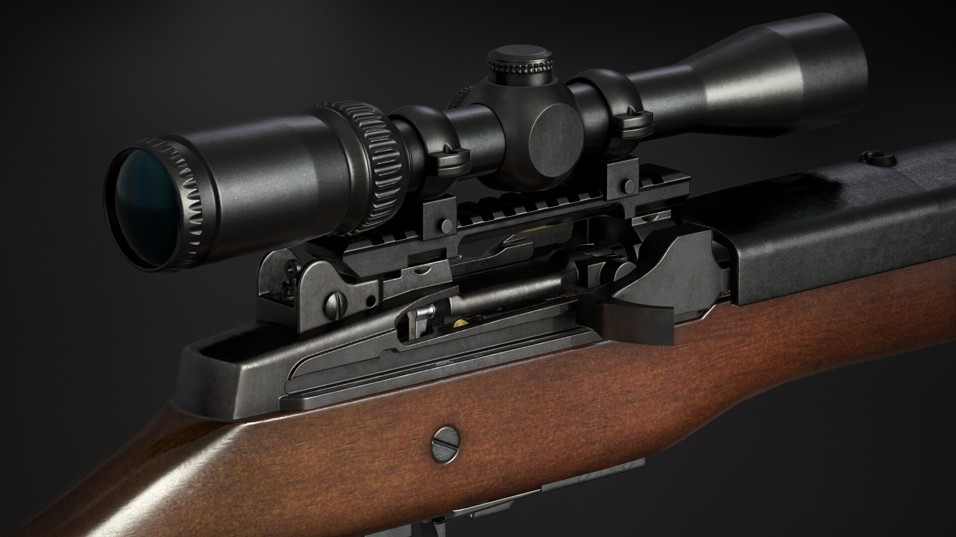 ArtStation - Ruger Mini14 Project: Stock and Scope Progress