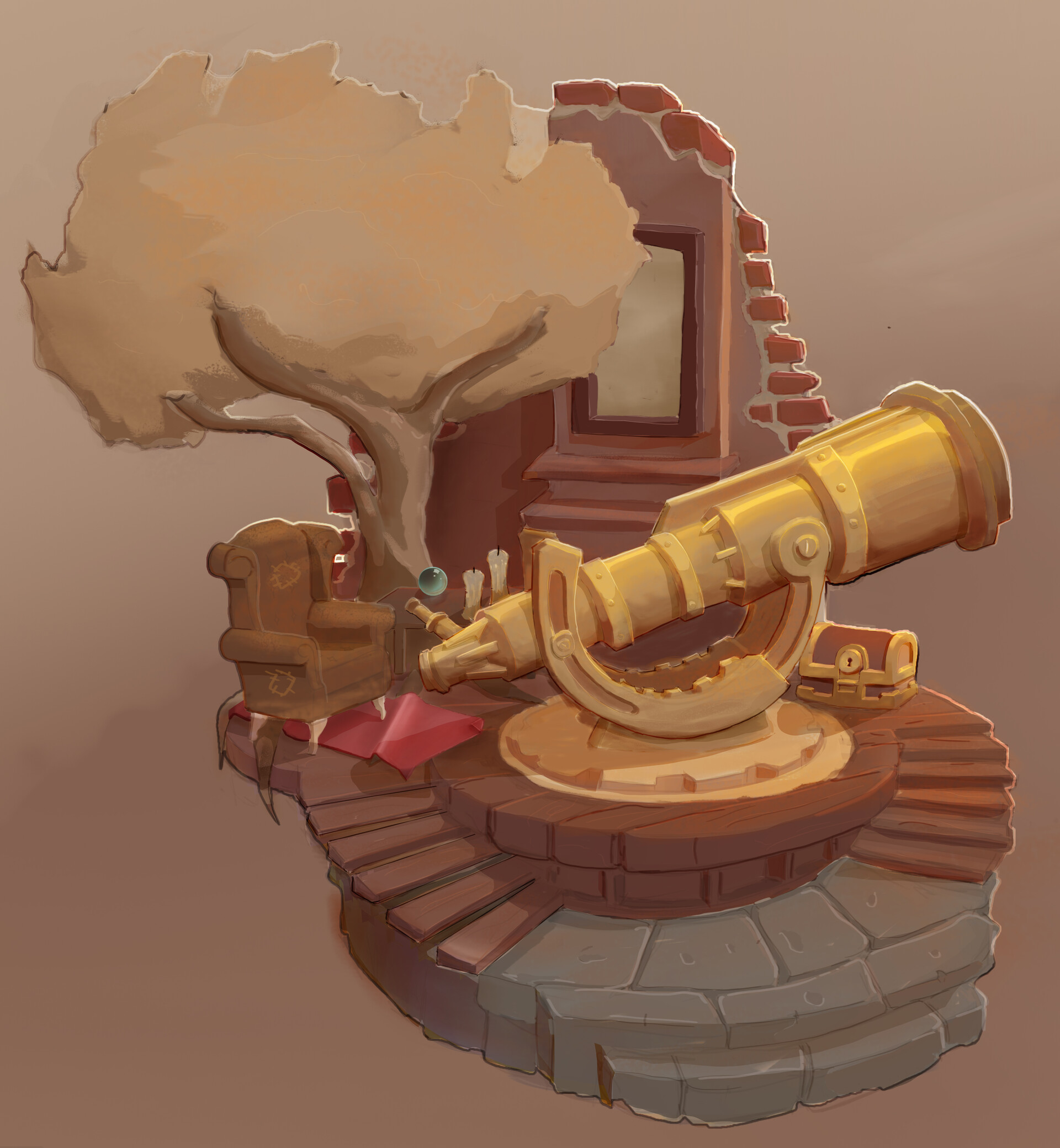 ArtStation - Stylised scene - Painting