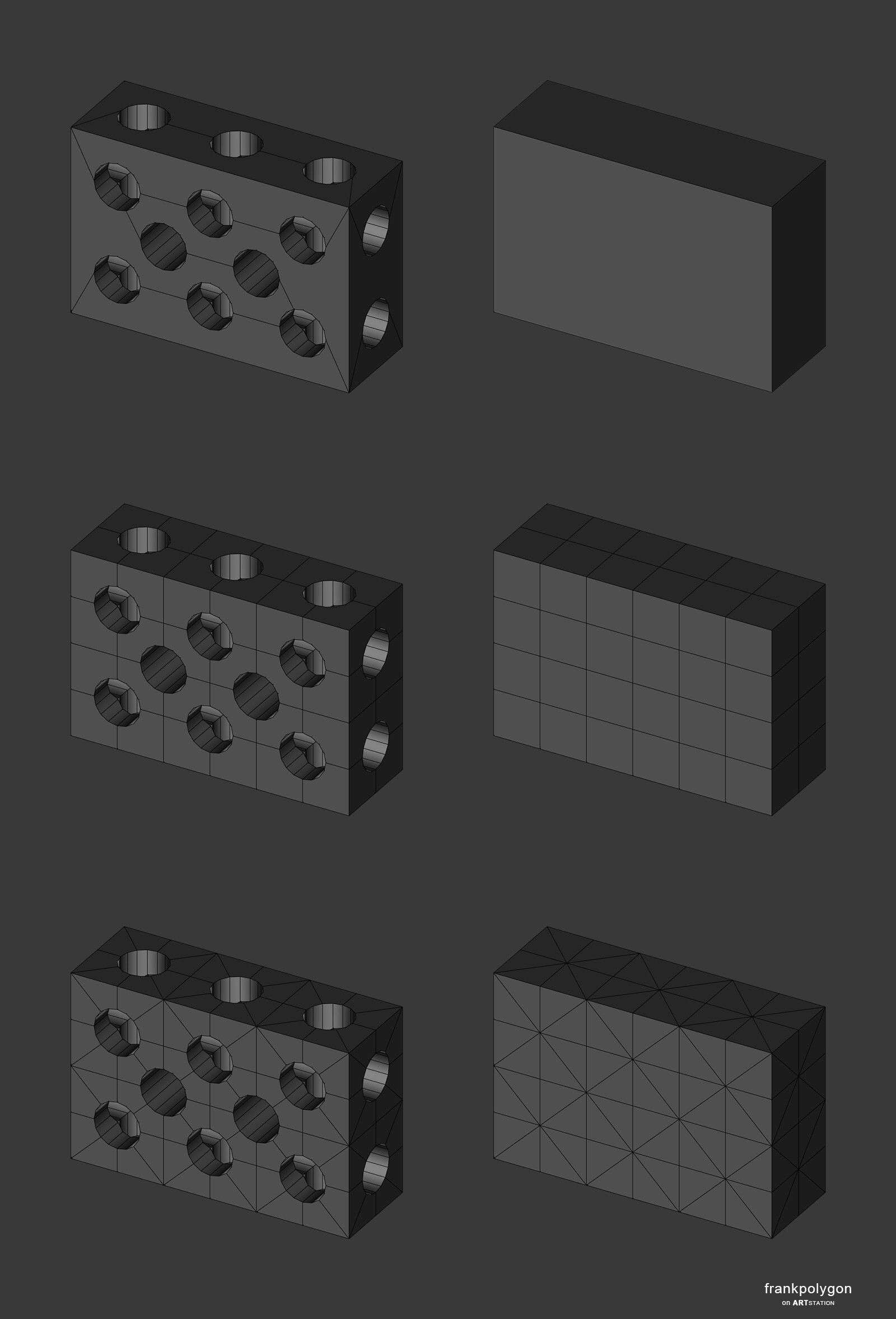 Frank Boolean Sub D Hard Surface Modeling 123 Blocks Exercise And Tutorial 7341
