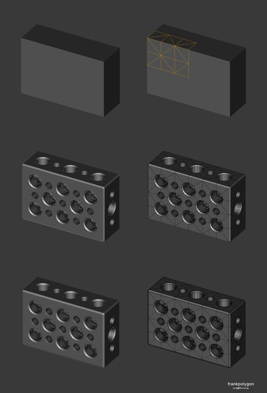 Frank Oczus, Jr. - Boolean + Sub-D Hard Surface Modeling: 123 Blocks (Exercise & Tutorial)