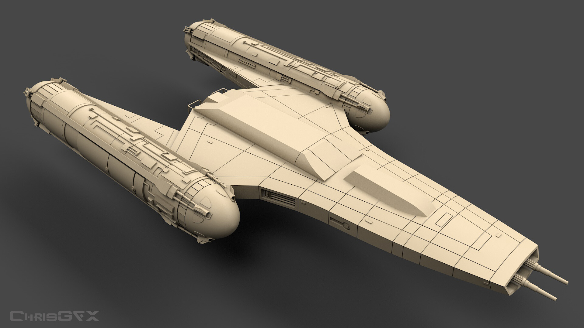 Christian Fröhlich - Star Wars (TM) Clone Wars Y-Wing - Modeling Done