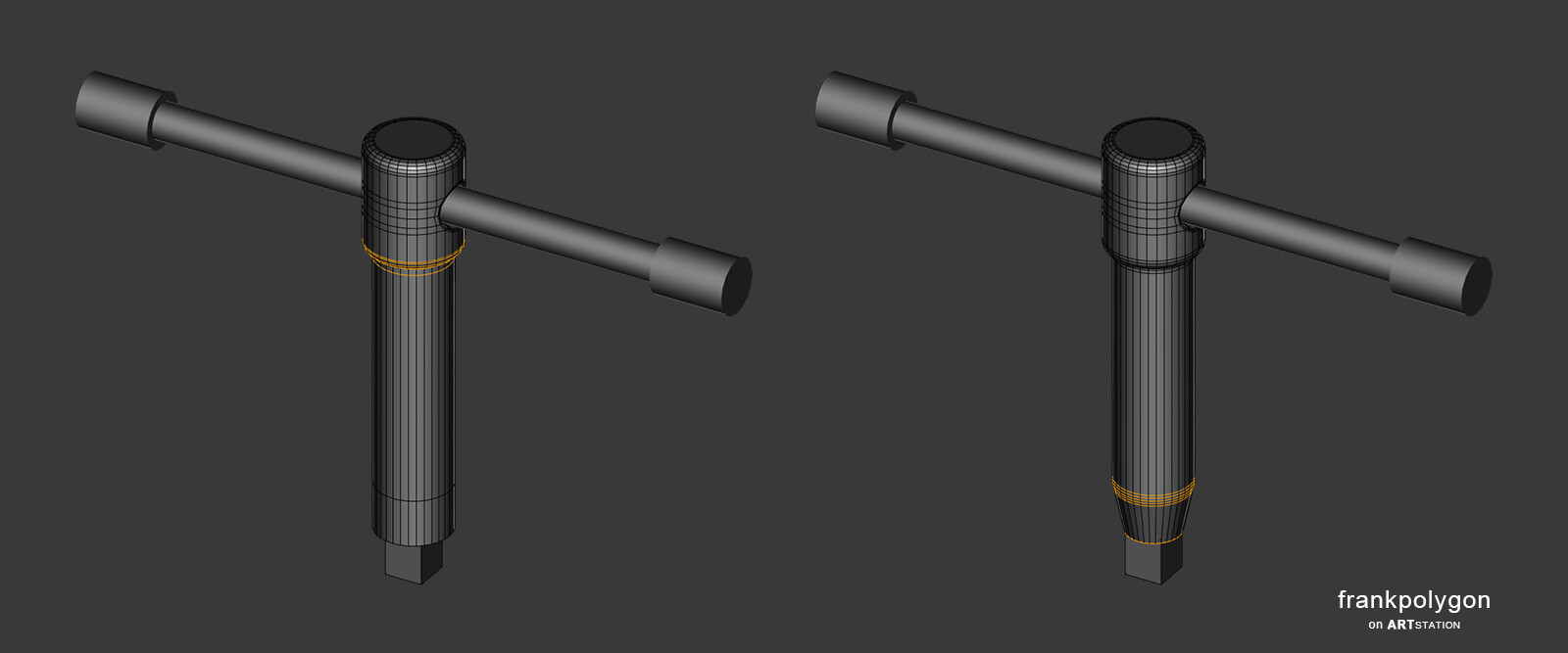Frank - Sub-D Hard Surface Modeling: Lathe Chuck Key (Exercise & Tutorial)