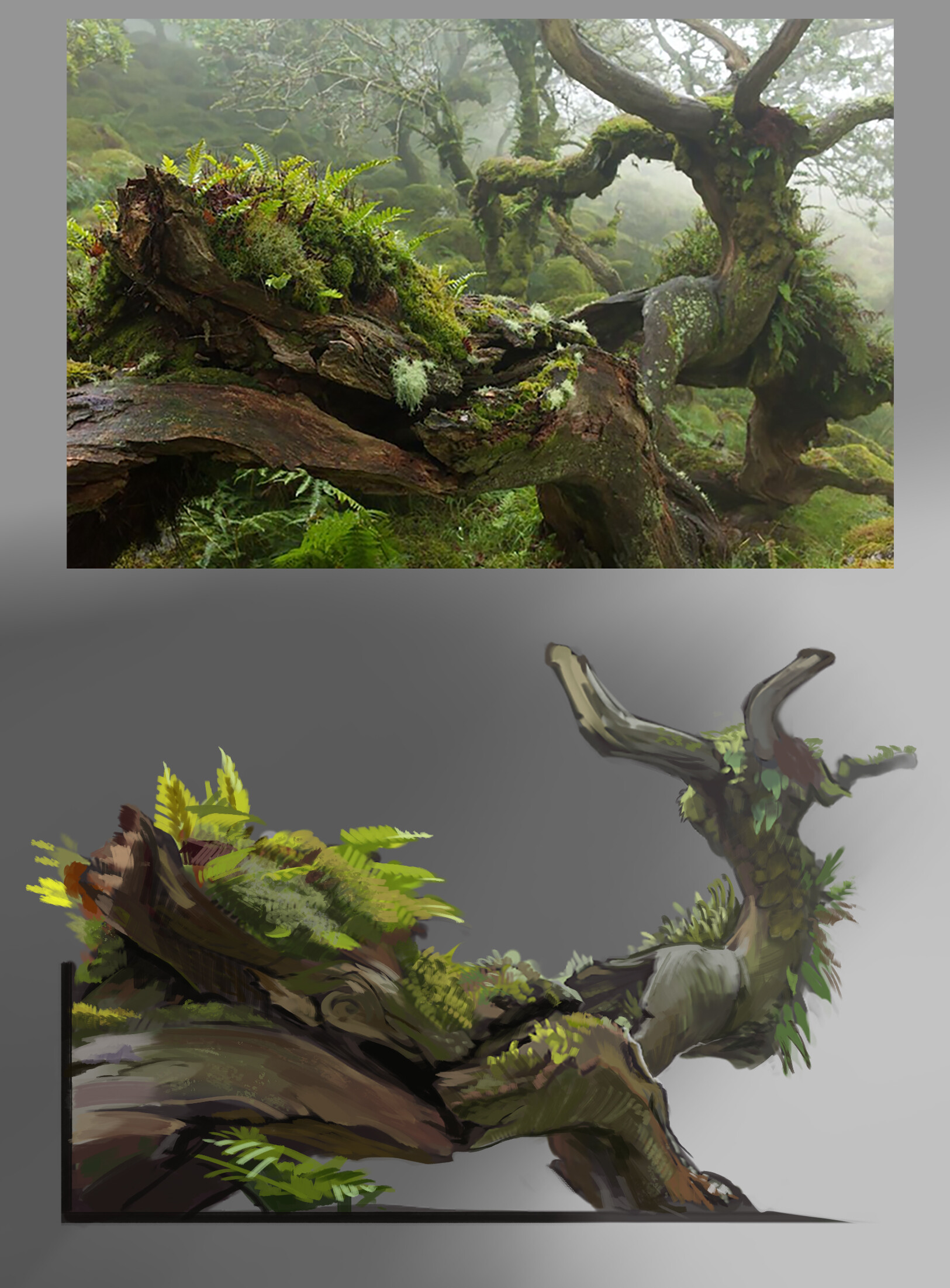 ArtStation - An Old Tree class demo || Рисунок старого дерева на стрим